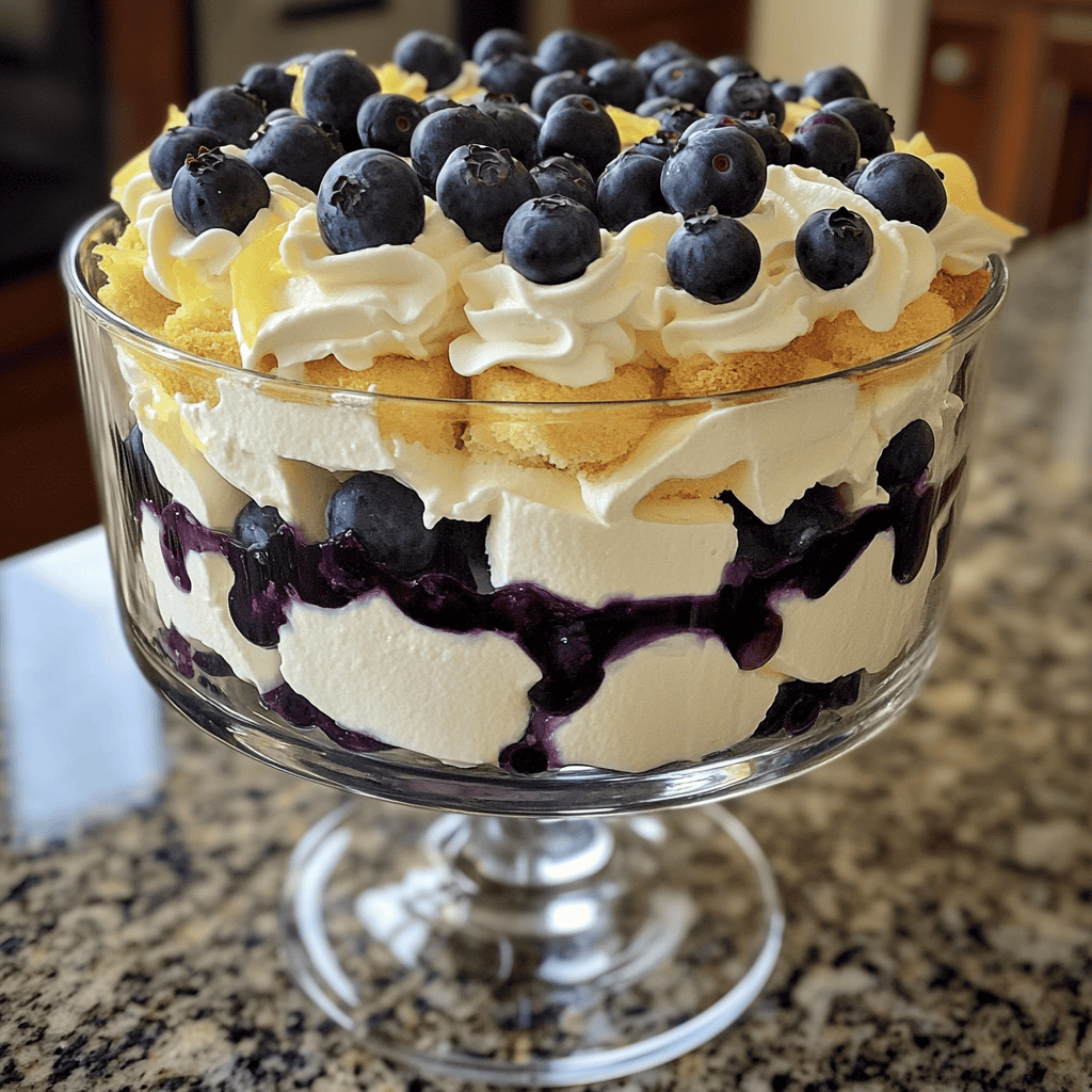 Easy Lemon Blueberry Trifle Recipe - Daily Family Meals | Tasty Recipes