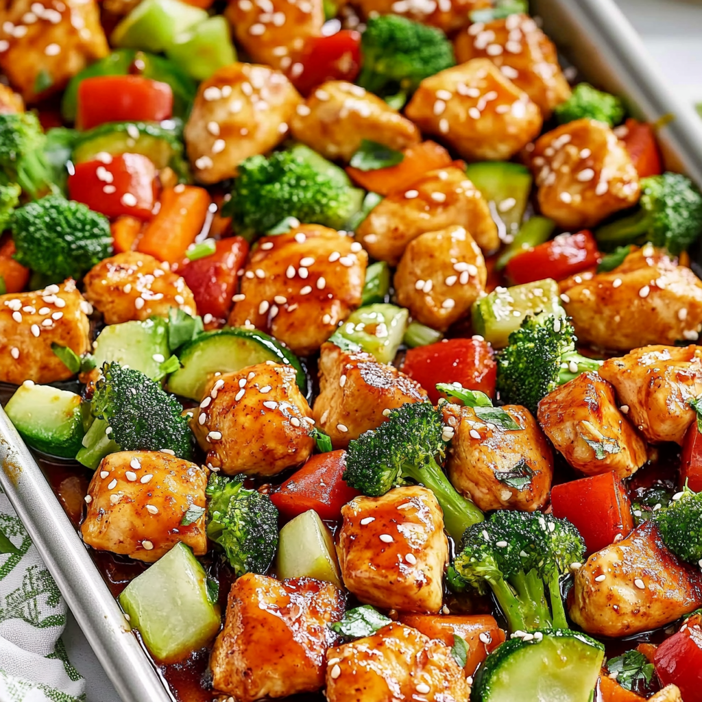 Sheet Pan Sesame Chicken and Veggies