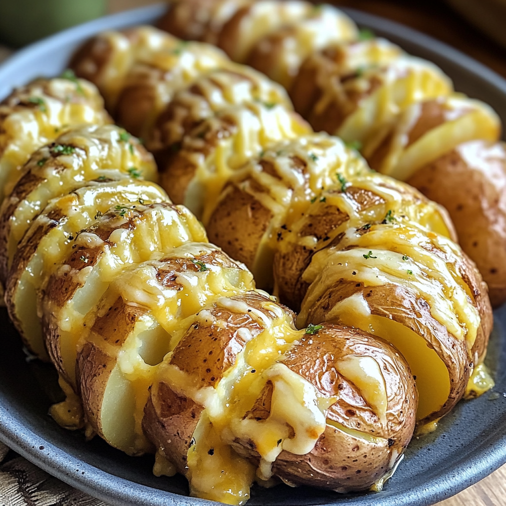 Quick and Easy Cheesy Hasselback Potatoes Recipe - Daily Family Meals ...