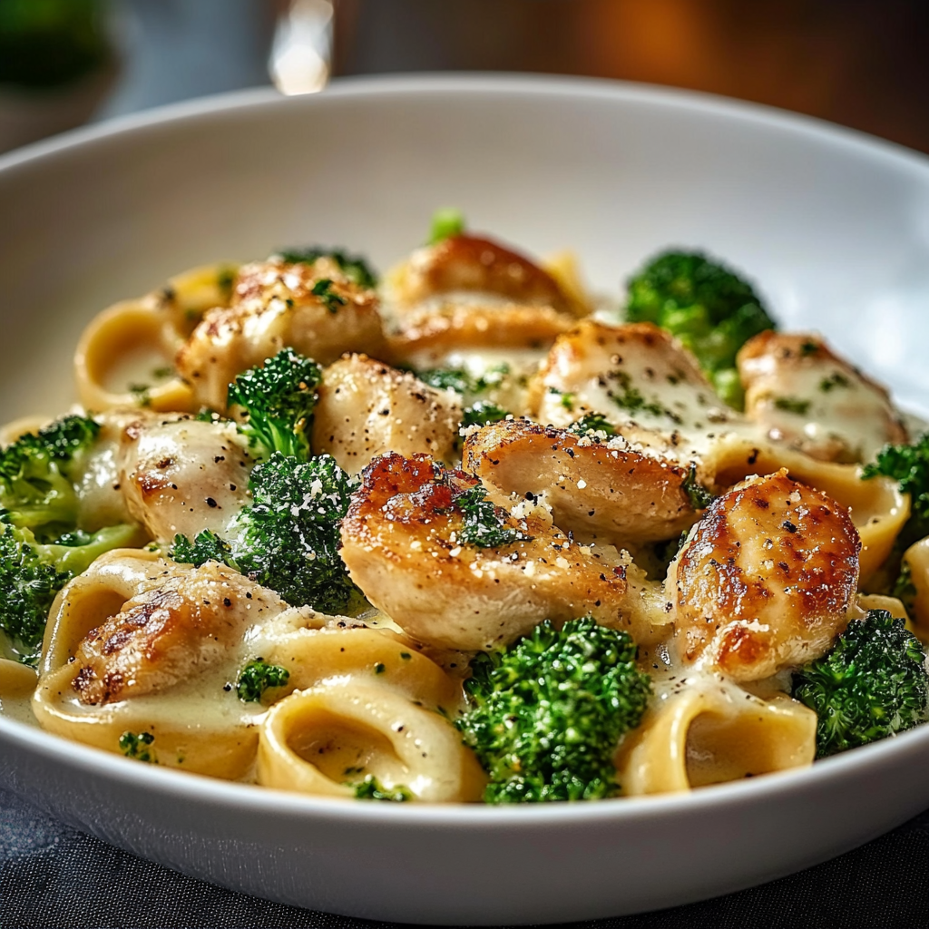Garlic Parmesan Tortellini with Chicken and Broccoli Recipe - Daily Family Meals | Tasty Recipes