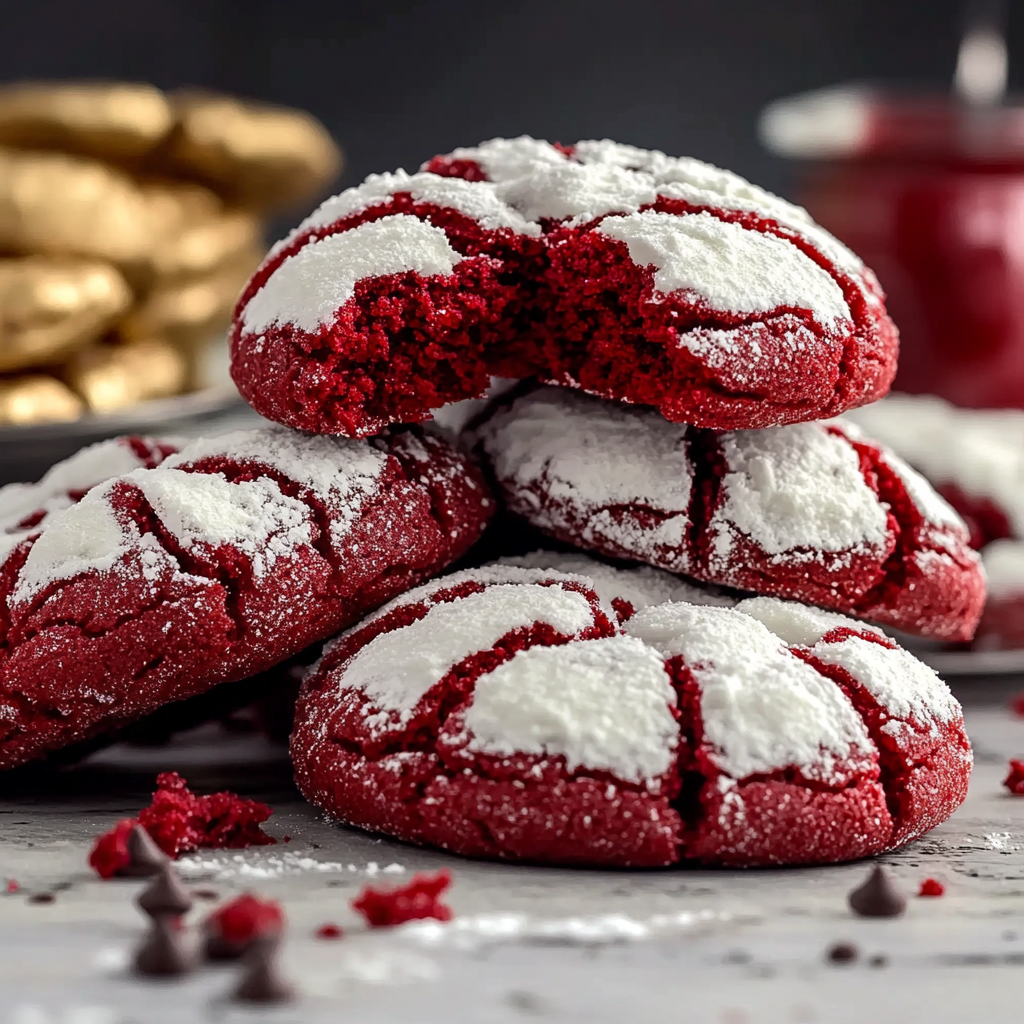 Delicious Red Velvet Crinkle Cookies Recipe - Daily Family Meals ...