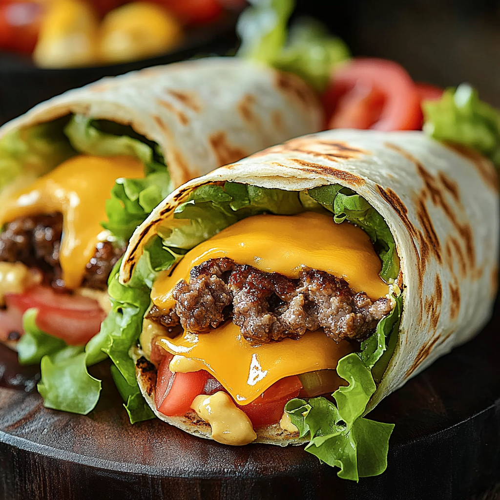 Grilled Cheeseburger Wraps Delight - Easy Recipe - Daily Family Meals ...