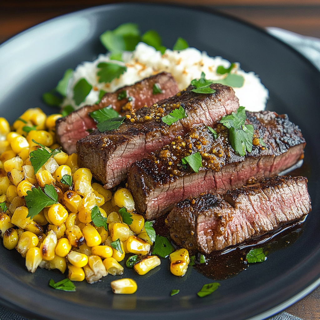 Delicious Cumin Rubbed Steak with Charred Corn Recipe - Daily Family ...