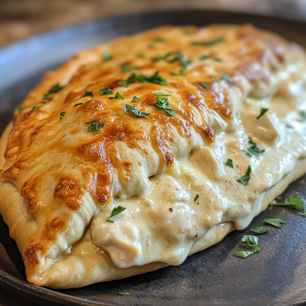 Chicken Alfredo Calzone - Daily Family Meals | Tasty Recipes