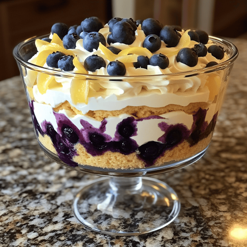 Easy Lemon Blueberry Trifle Recipe - Daily Family Meals | Tasty Recipes